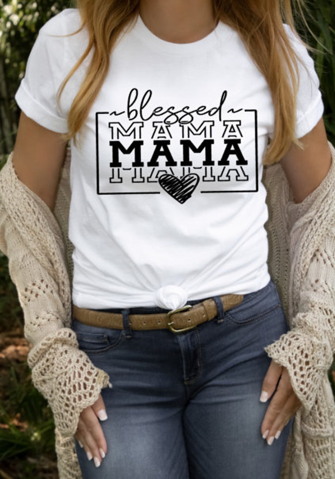 INSTANT Download - Blessed Mama, Heart, Stacked, Distressed, Momlife ...