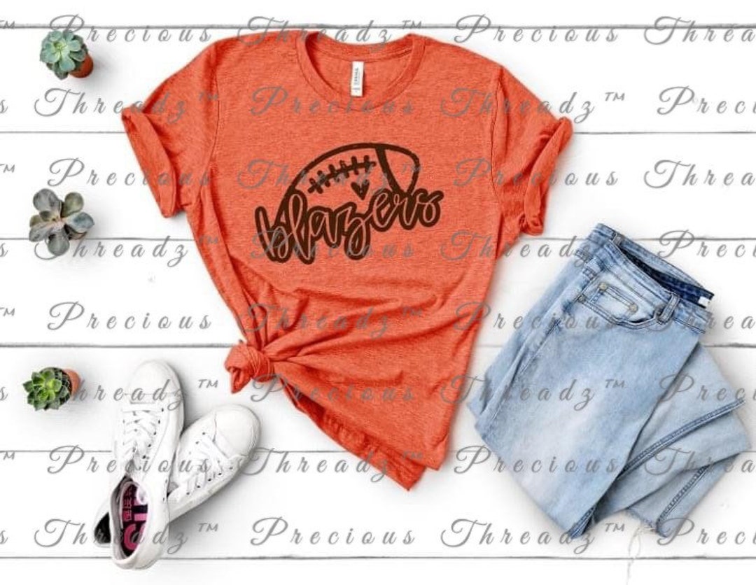 SCREEN PRINT | Blazers Cheer | Cheer Mom | Football | Grunge | Football ...