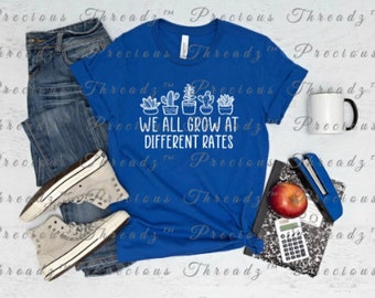 We All Grow at Different Rates Svg - Etsy