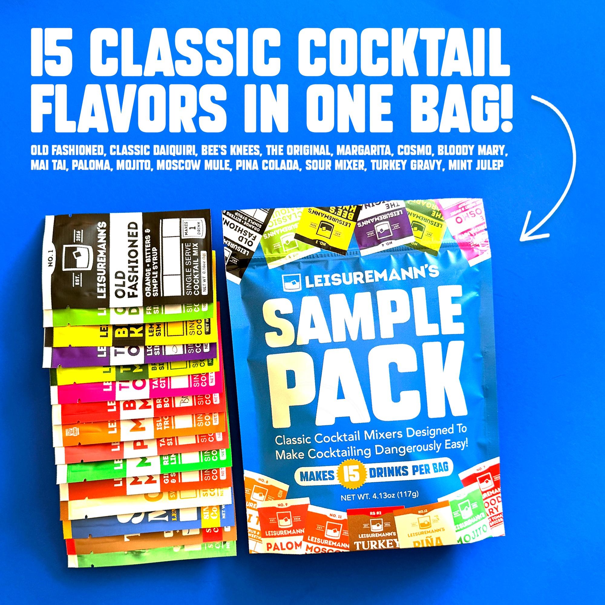 Cocktail or Mocktail Mixer Sample Pack: 15 Classic Flavors - Etsy