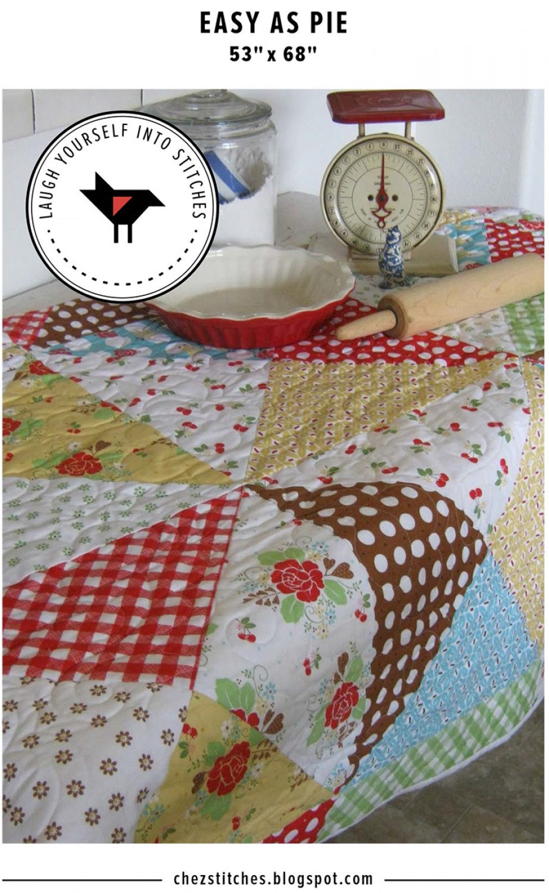 Easy as Pie Quilt Pattern by Laugh Yourself Into Stitches - 53" X 68 ...