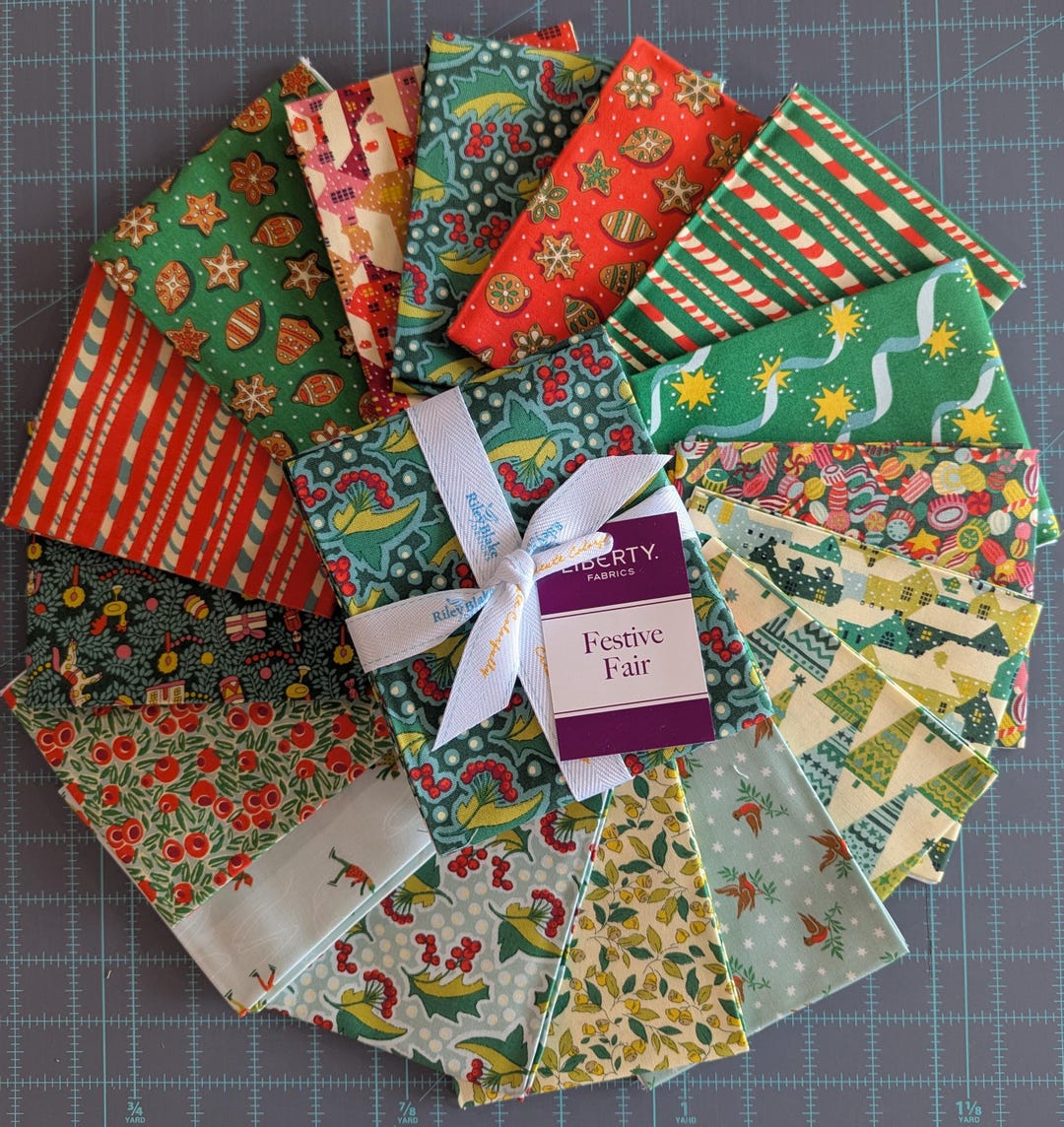 Festive Fair - Build Your Own Fat Quarter Bundle - Red, Green, Aqua ...