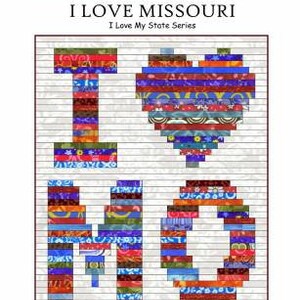 I Love My State Quilt Pattern - Choice of States - One State per ...