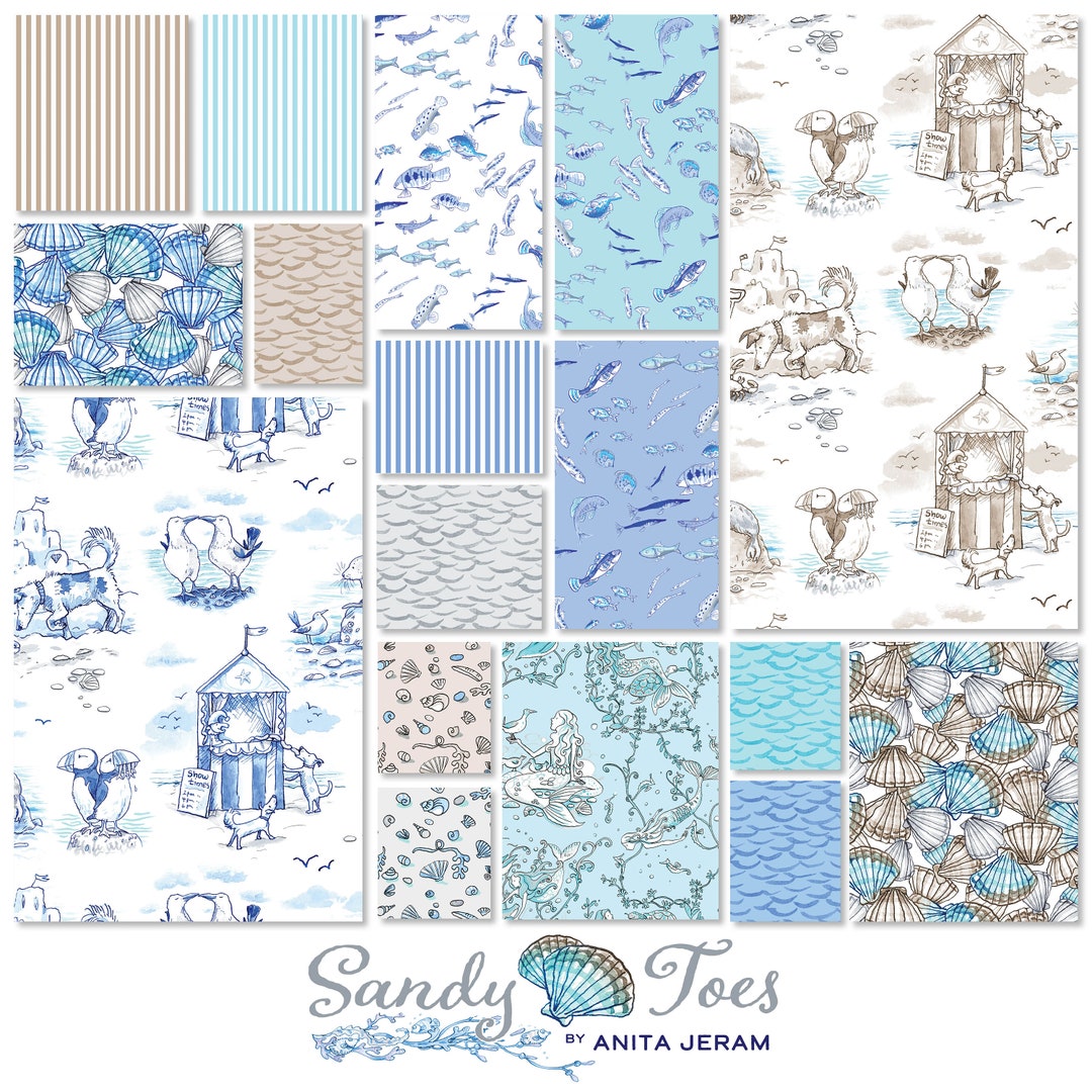Sandy Toes - Build Your Own Fat Quarter Bundle - by Anita Jeram for ...