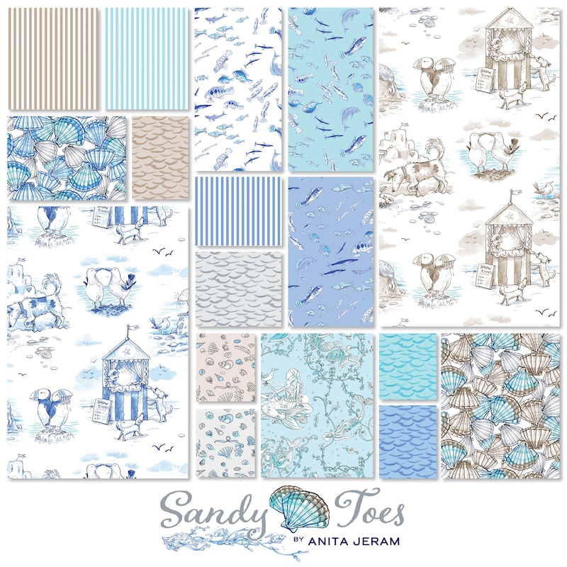 Clothworks Sandy Toes - Etsy