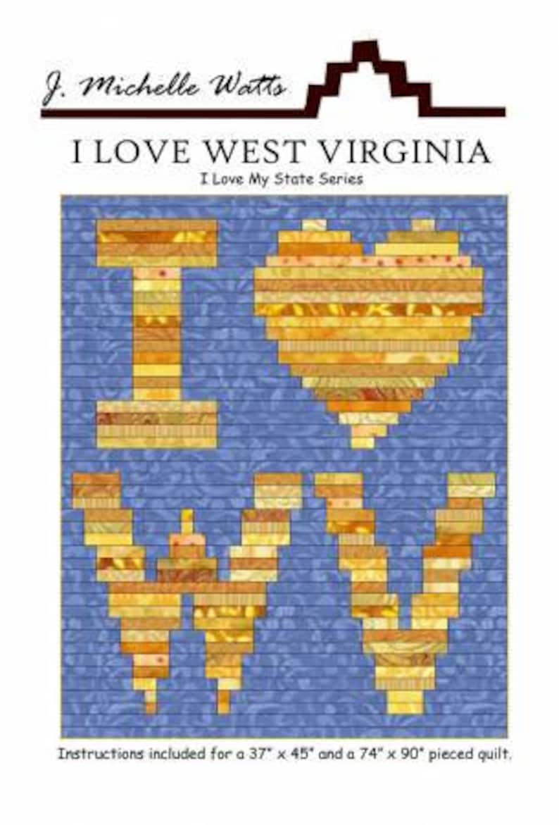 I Love My State Quilt Pattern - Choice of States - One State per ...