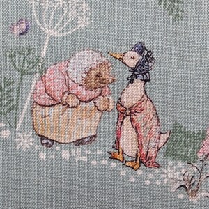 Peter Rabbit by the Half Yard Peter's Garden Dandelion Tiggy Winkle ...