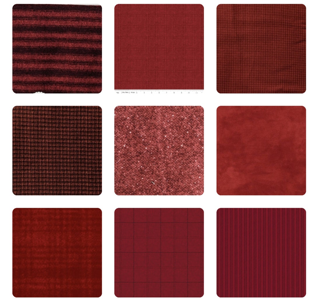 Red Flannel Fat Quarters - Build Your Own Fat Quarter Bundle - Woolies ...