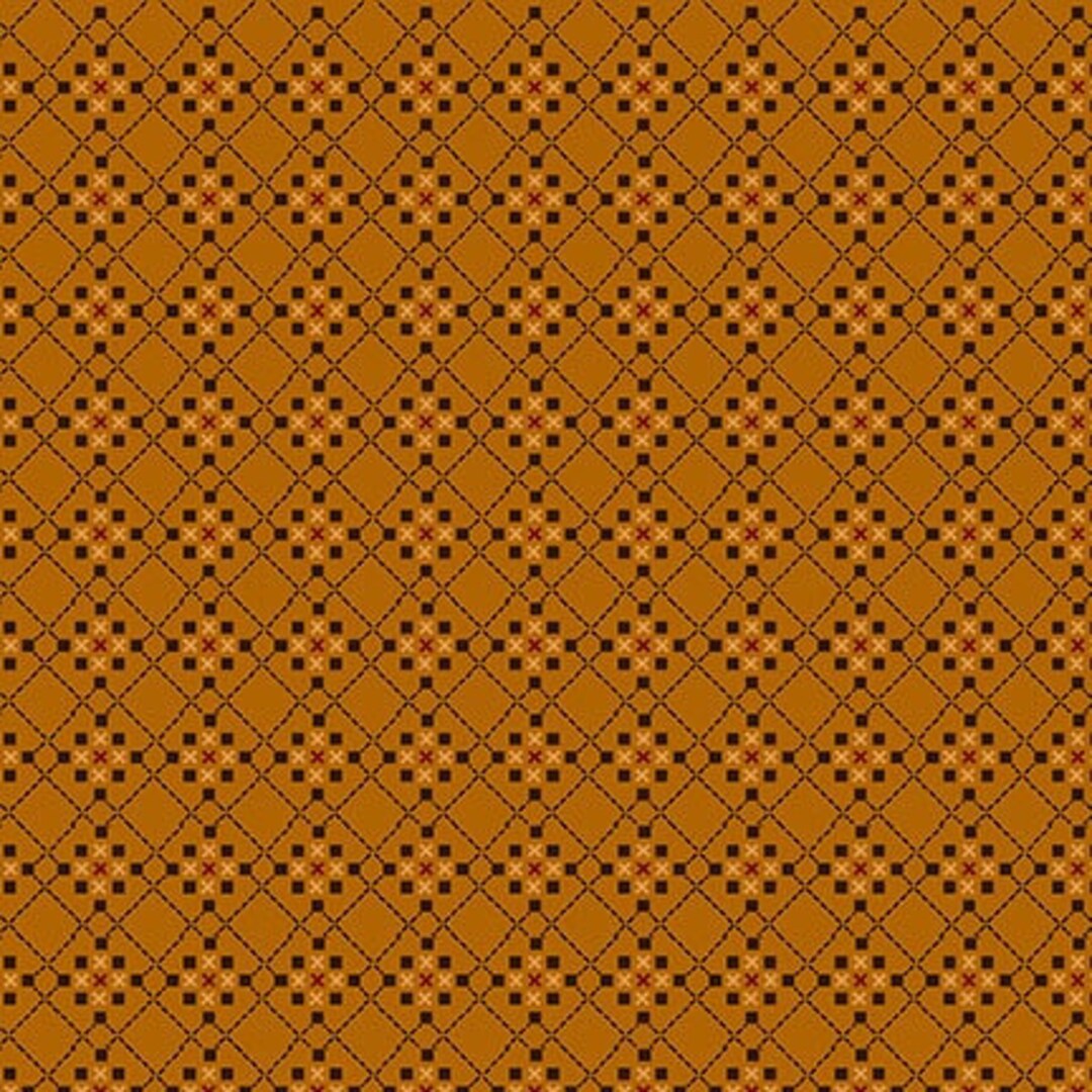 Cross Hatch Boxes - Orange - by the Half Yard - Scraps of Kindness by ...