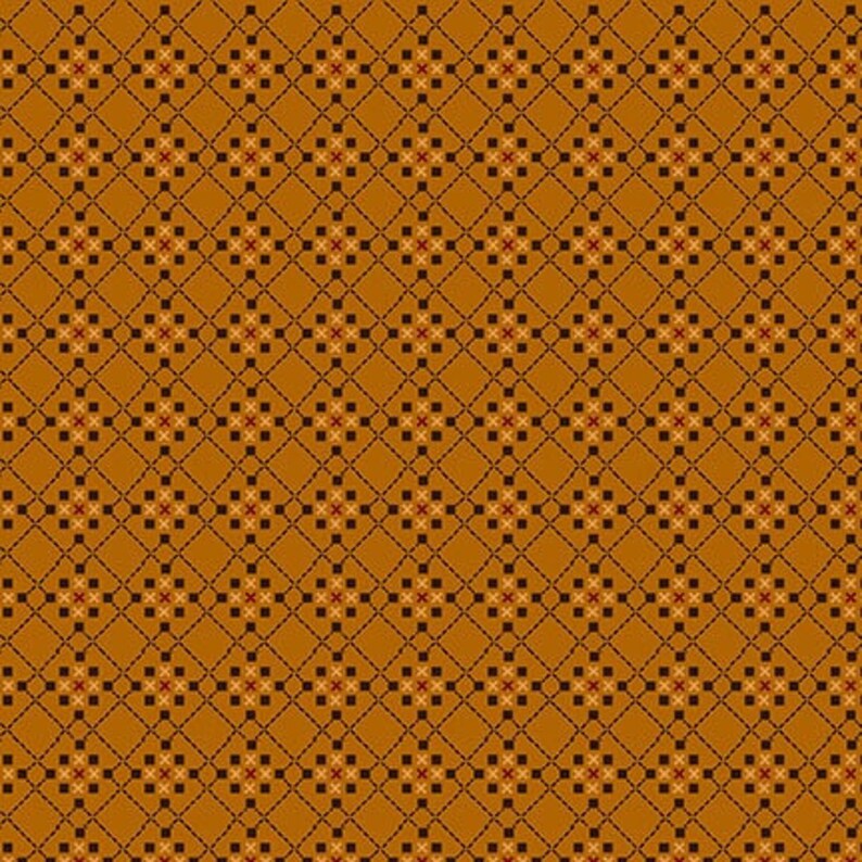 Cross Hatch Boxes Orange by the Half Yard Scraps of - Etsy