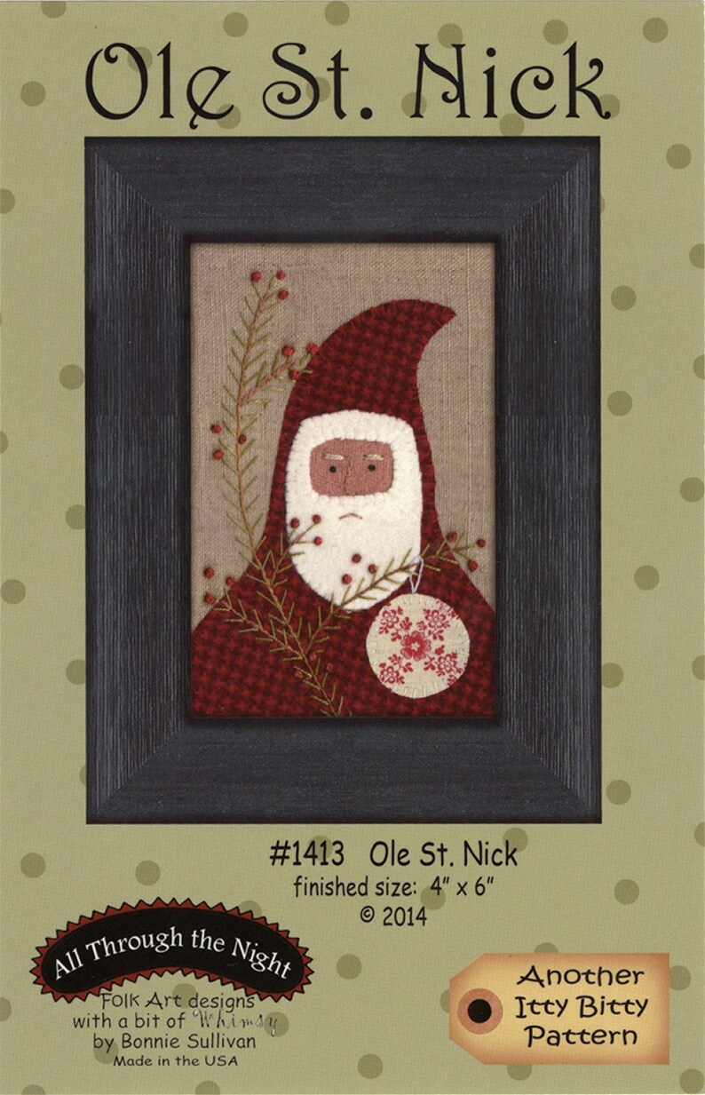 Ole St. Nick an Itty Bitty Pattern by Bonnie Sullivan for All - Etsy