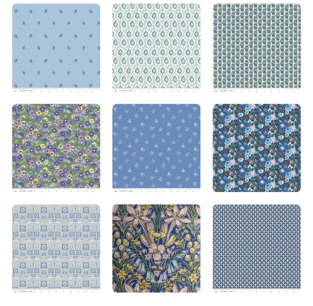 Liberty Blues - Build Your Own Fat Quarter Bundle - A Variety of Blue ...