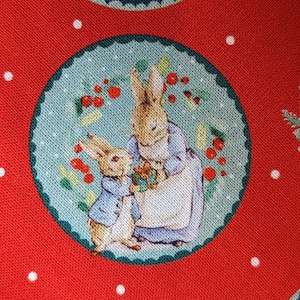 Scallop Badges Peter Rabbit - by the Half Yard - Hoppy Holidays - 3262 ...