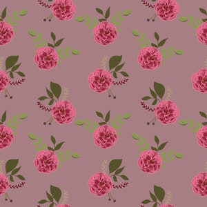 Petal Song - Roses Amethyst - by the Half Yard - Corri Sheff - Riley ...
