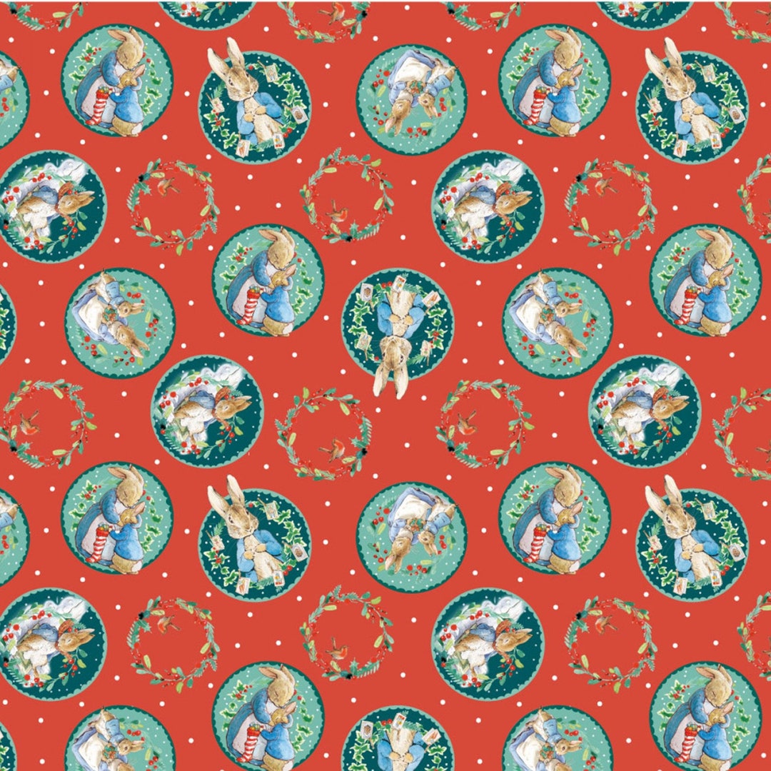 Scallop Badges Peter Rabbit - by the Half Yard - Hoppy Holidays - 3262 ...