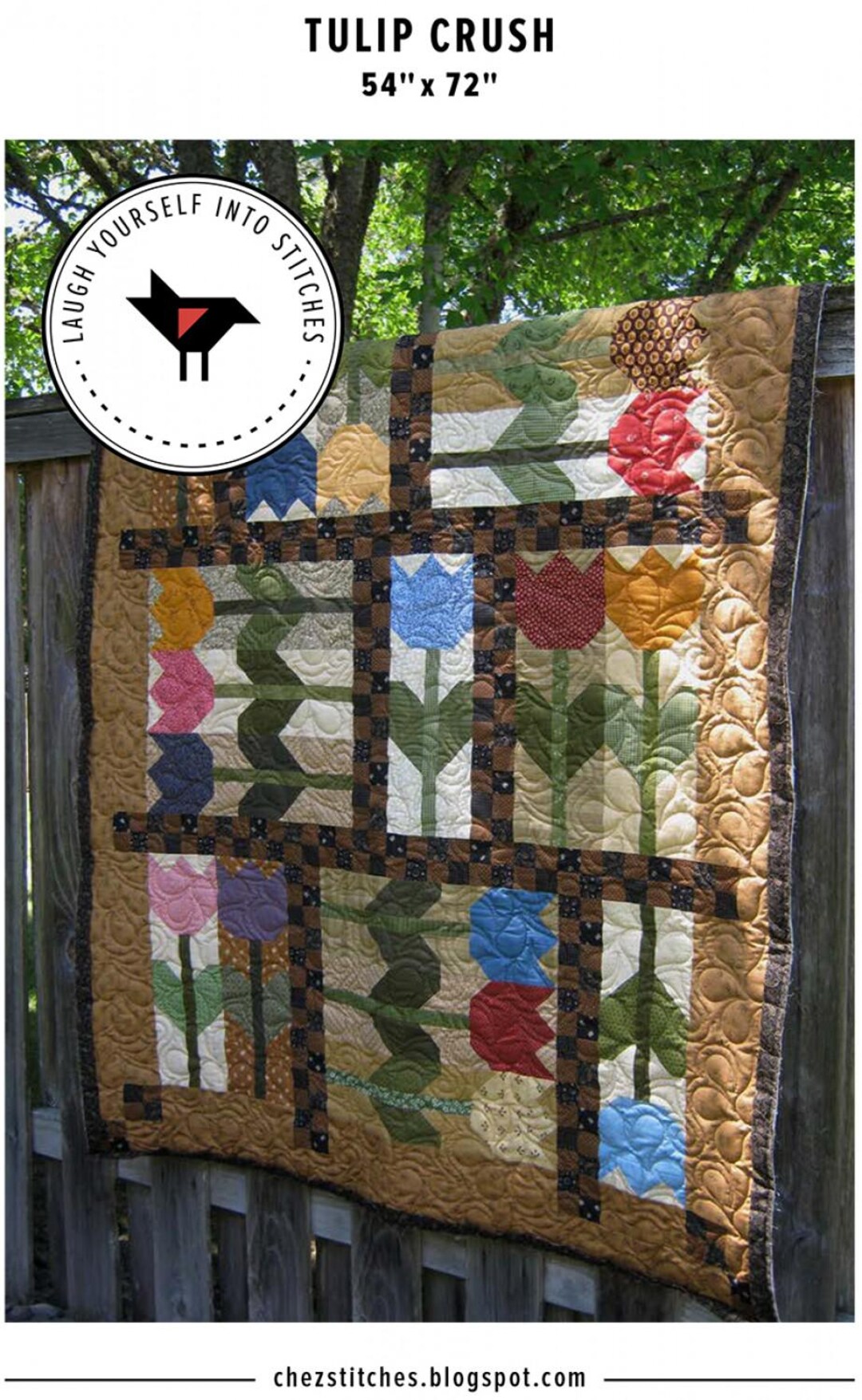 Tulip Crush Quilt Pattern by Laugh Yourself Into Stitches - 54" X 72 ...