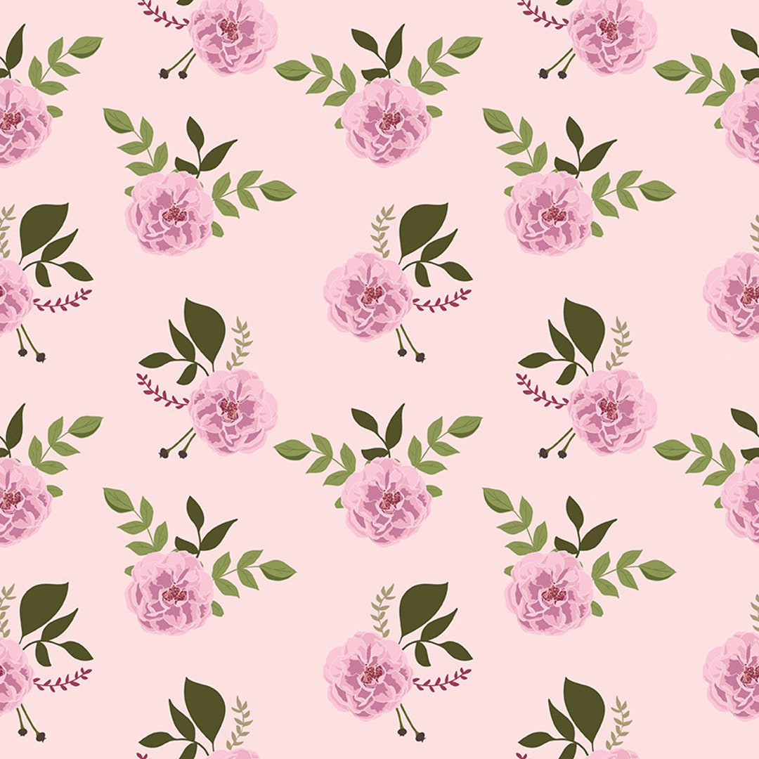 Petal Song - Roses Pink - by the Half Yard - Corri Sheff - Riley Blake ...