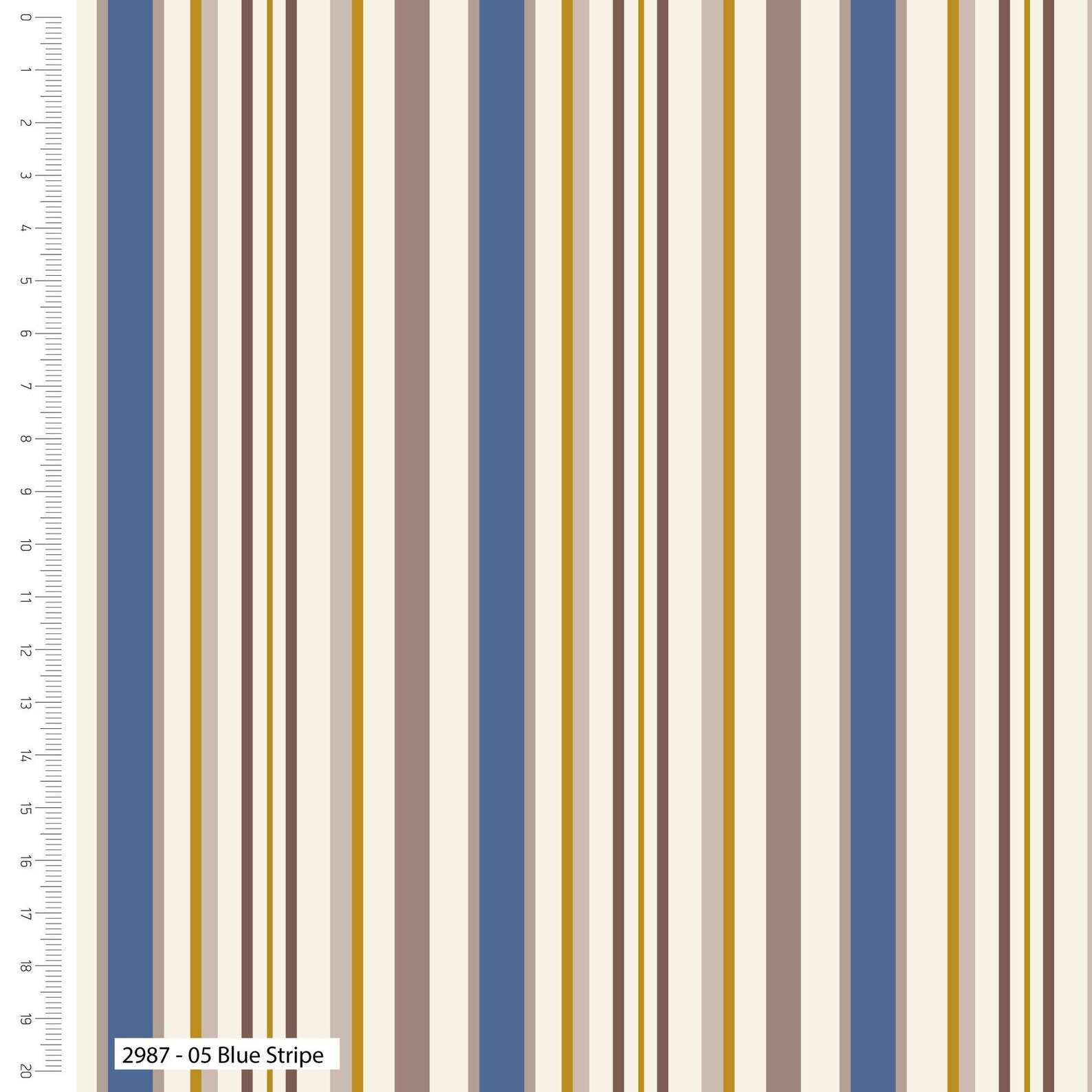Blue Stripe - Organic Woven Cotton by the Half Yard - Blue Skies and ...