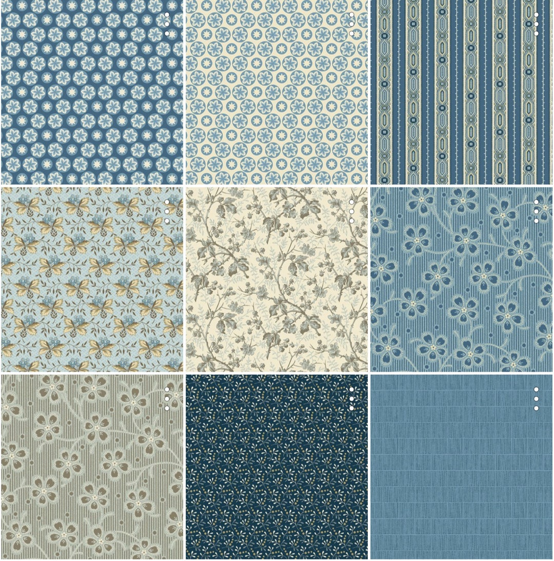 Cocoa Blue Laundry Basket Quilts - Build Your Own Fat Quarter Bundle ...