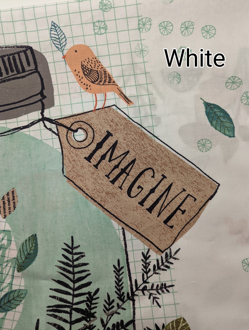 Imagine Terrarium Panel by Rebecca Jones for Clothworks - 24 X 44 ...