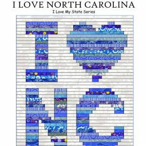 I Love My State Quilt Pattern - Choice of States - One State per ...