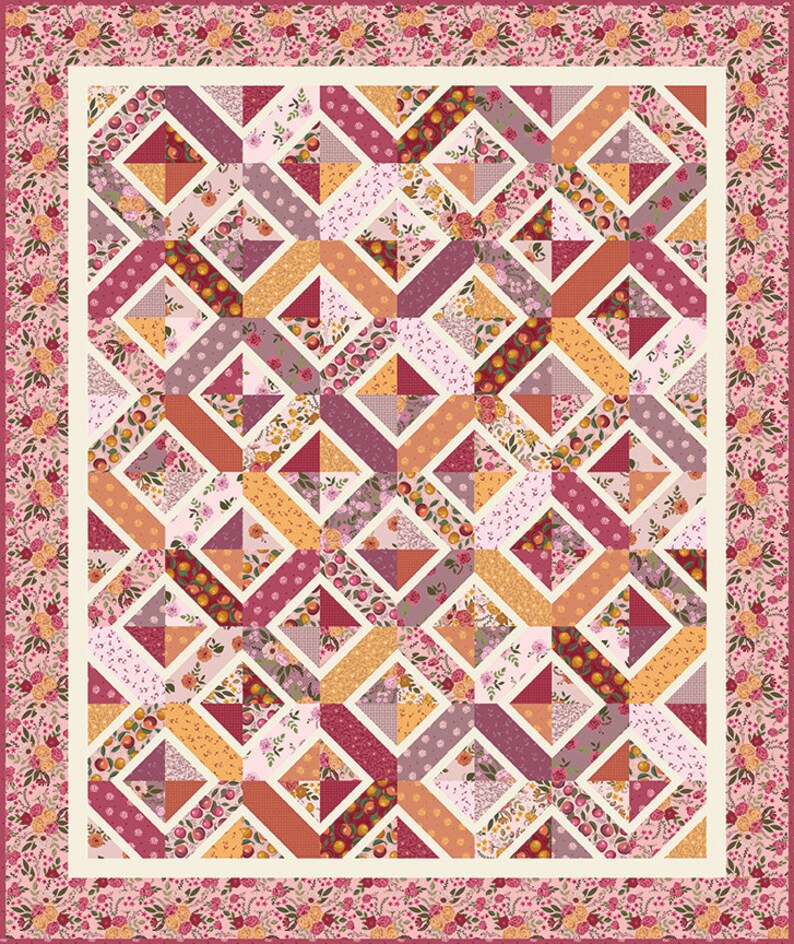 Petal Song - Roses Amethyst - by the Half Yard - Corri Sheff - Riley ...