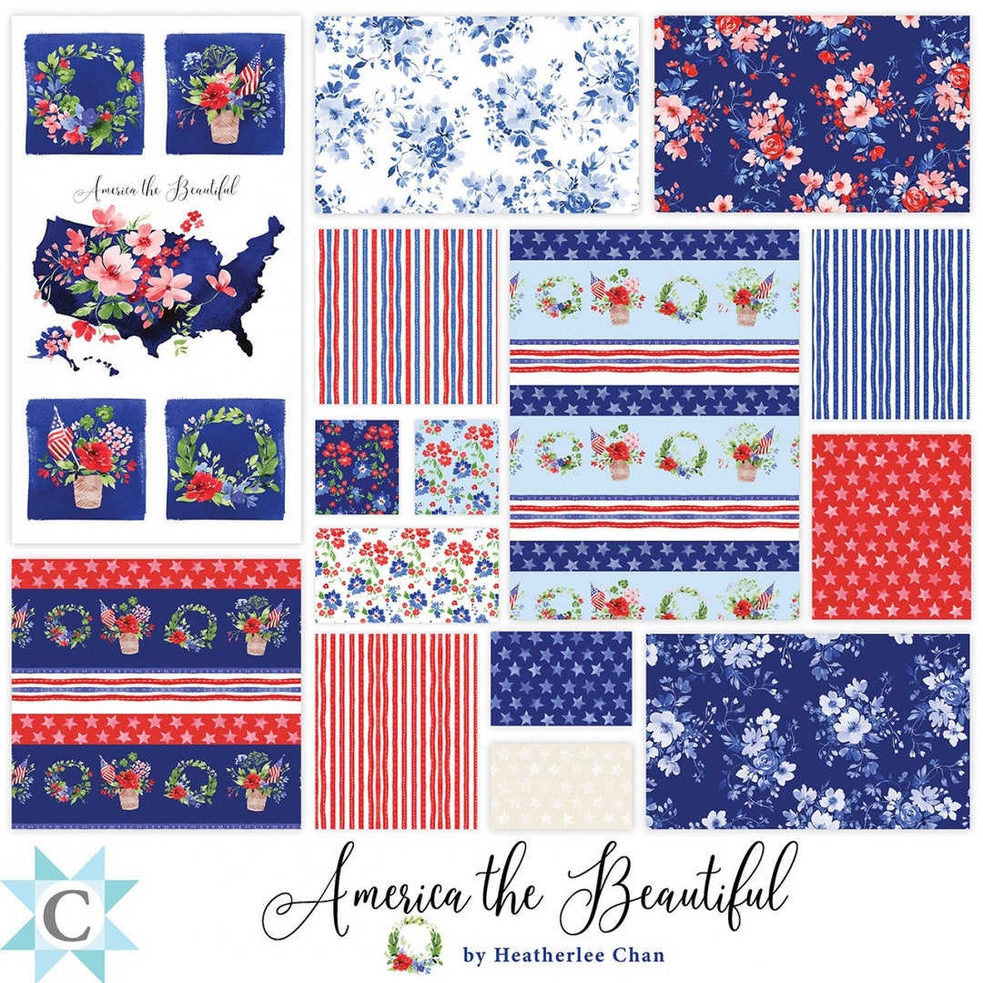 America the Beautiful - Heatherlee Chan for Clothworks - 15 Piece ...
