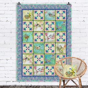 Feathered Friends Quilt Pattern by Castilleja Cotton - Panel Friendly ...
