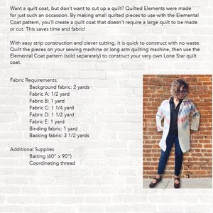 Lone Star Quilted Elements for the Elemental Coat - Crinkle Dreams by ...