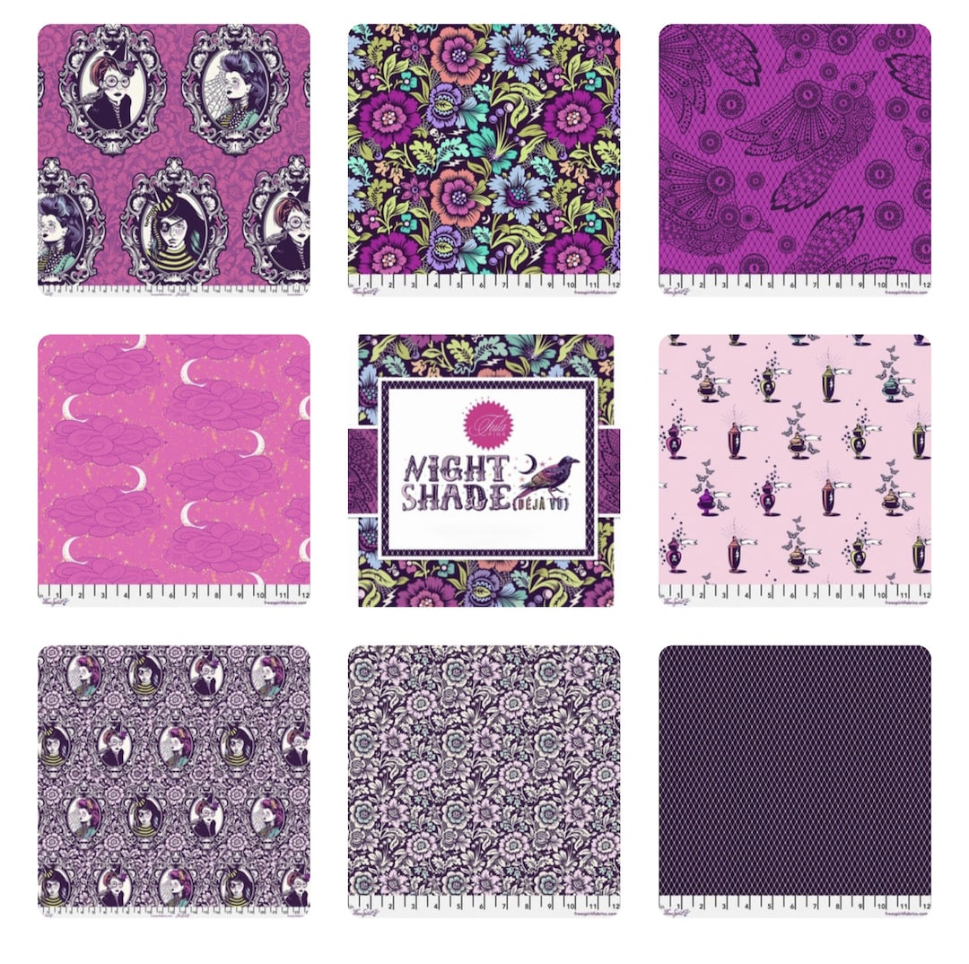 Nightshade Deja Vu - Build Your Own FQ Bundle - Tula Pink- Free Spirit ...