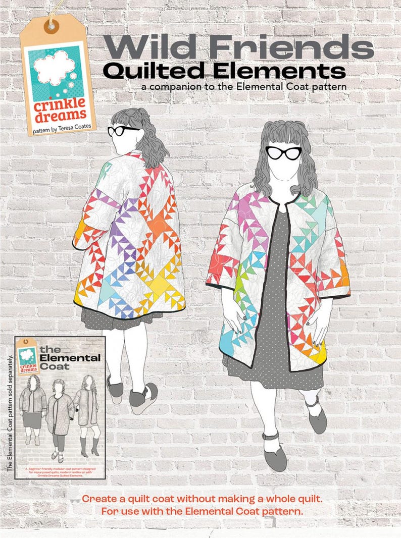 Wild Friends Quilted Elements for the Elemental Coat - Crinkle Dreams ...
