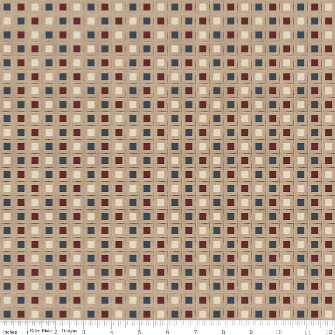 Huckleberry Saltbox - Blocks Almond - Karen Walker - Riley Blake ...