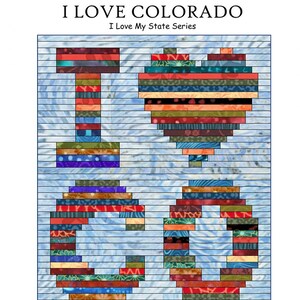 I Love My State Quilt Pattern - Choice of States - One State per ...