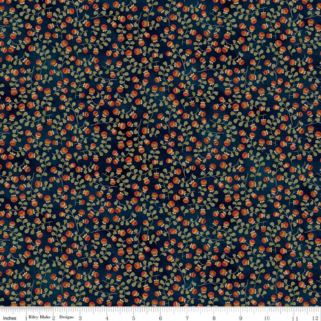Stitchy Birds - Vines Blue - Teresa Kogut - Riley Blake Designs -C12605 ...