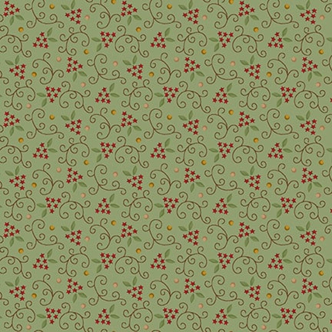 Starry Vines - Aqua (mint Green) - by the Half Yard - Scraps of ...