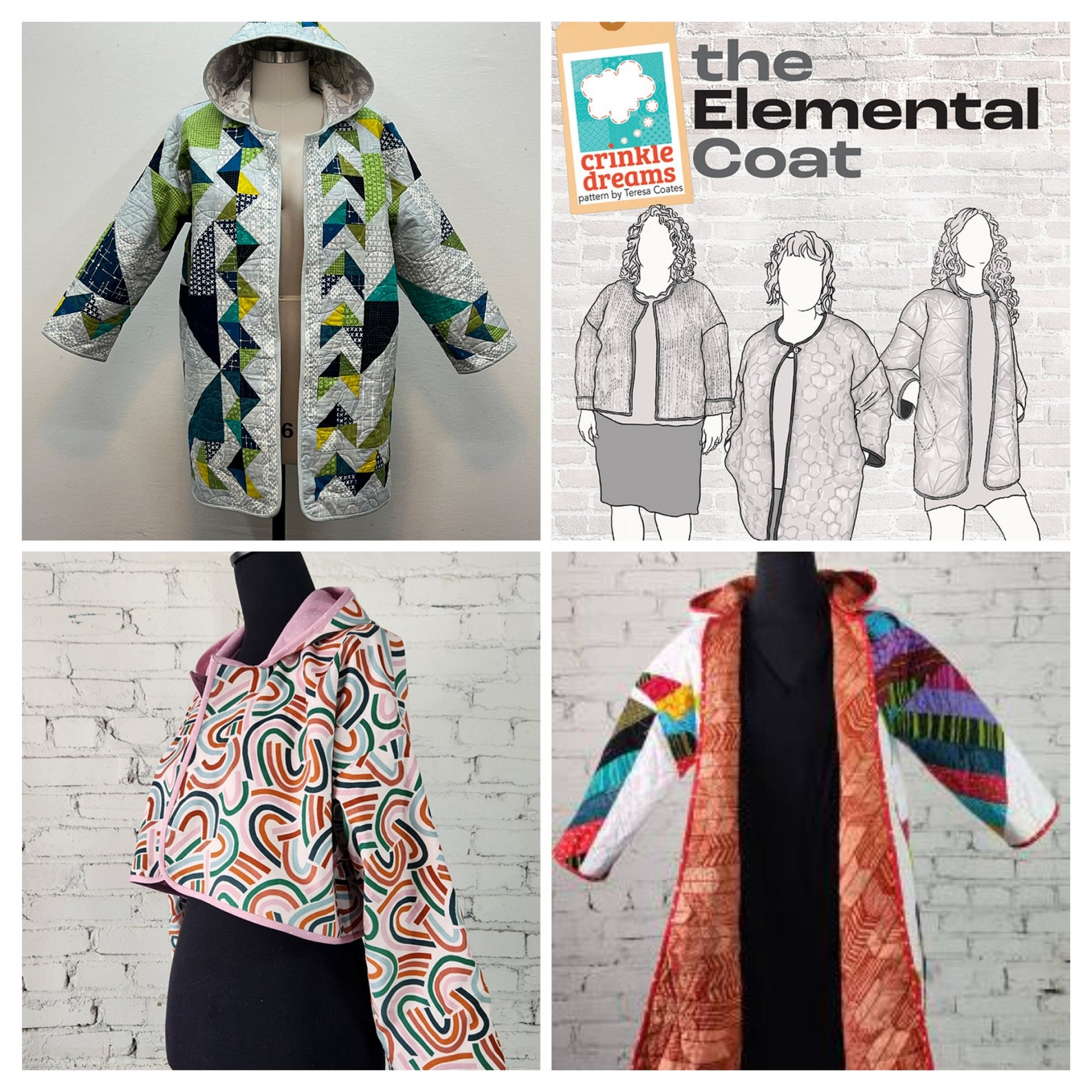 Lone Star Quilted Elements for the Elemental Coat - Crinkle Dreams by ...