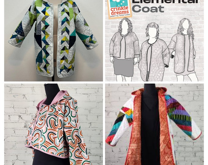 The Elemental Coat - Crinkle Dreams by Teresa Coates - Includes Sized 4 ...