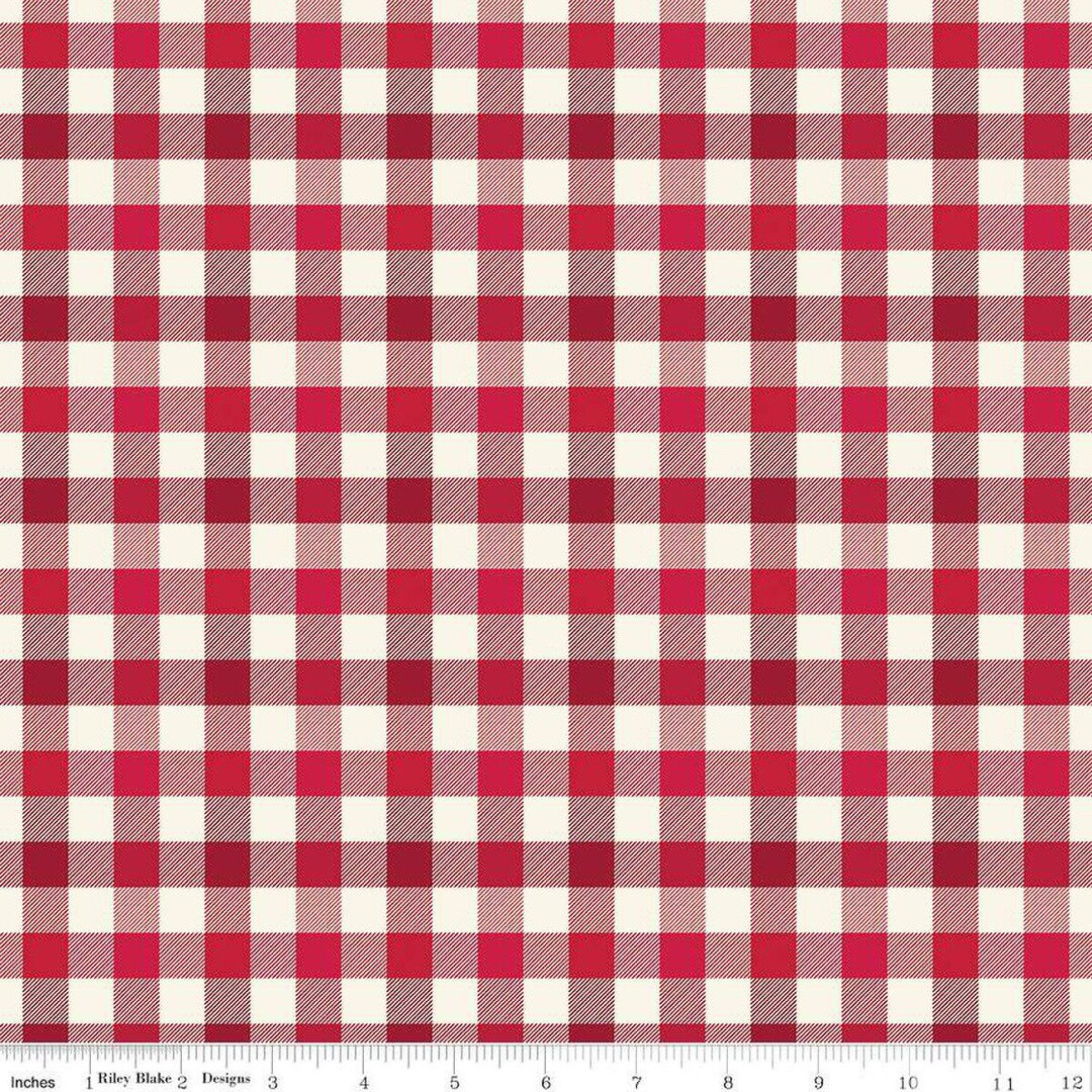 Riley Blake Red Buffalo Check Flannel - BTHY - Etsy