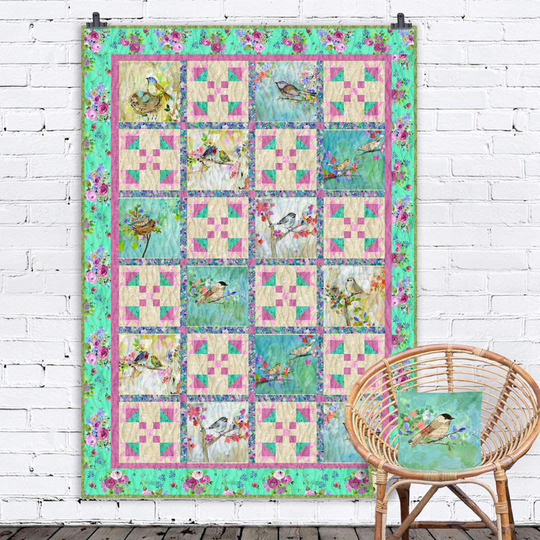Feathered Friends Quilt Pattern by Castilleja Cotton - Panel Friendly ...