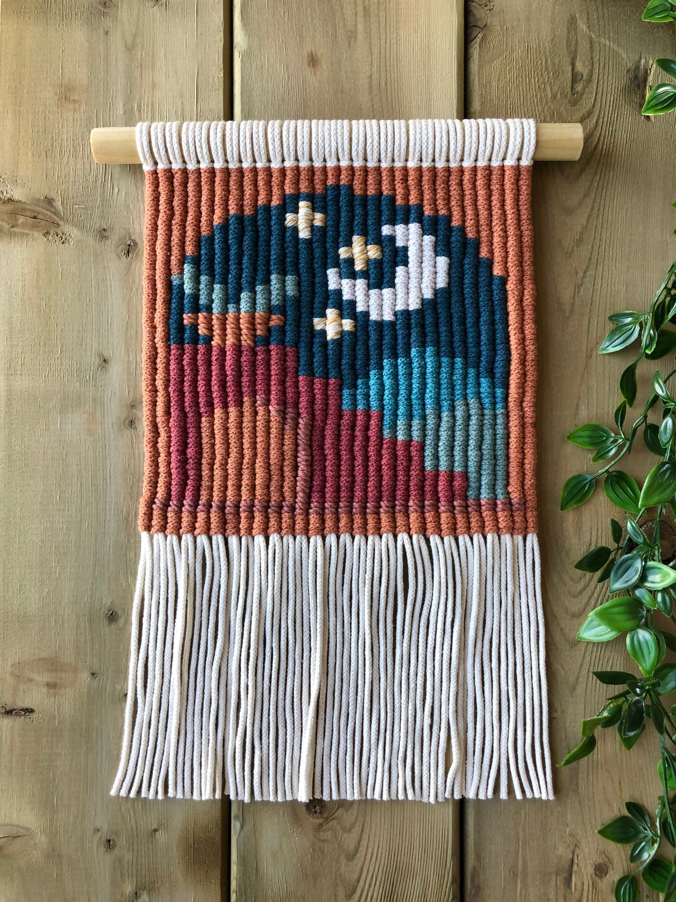 Macrame Pattern Wall Hanging Pixel Art Pattern Macrame - Etsy