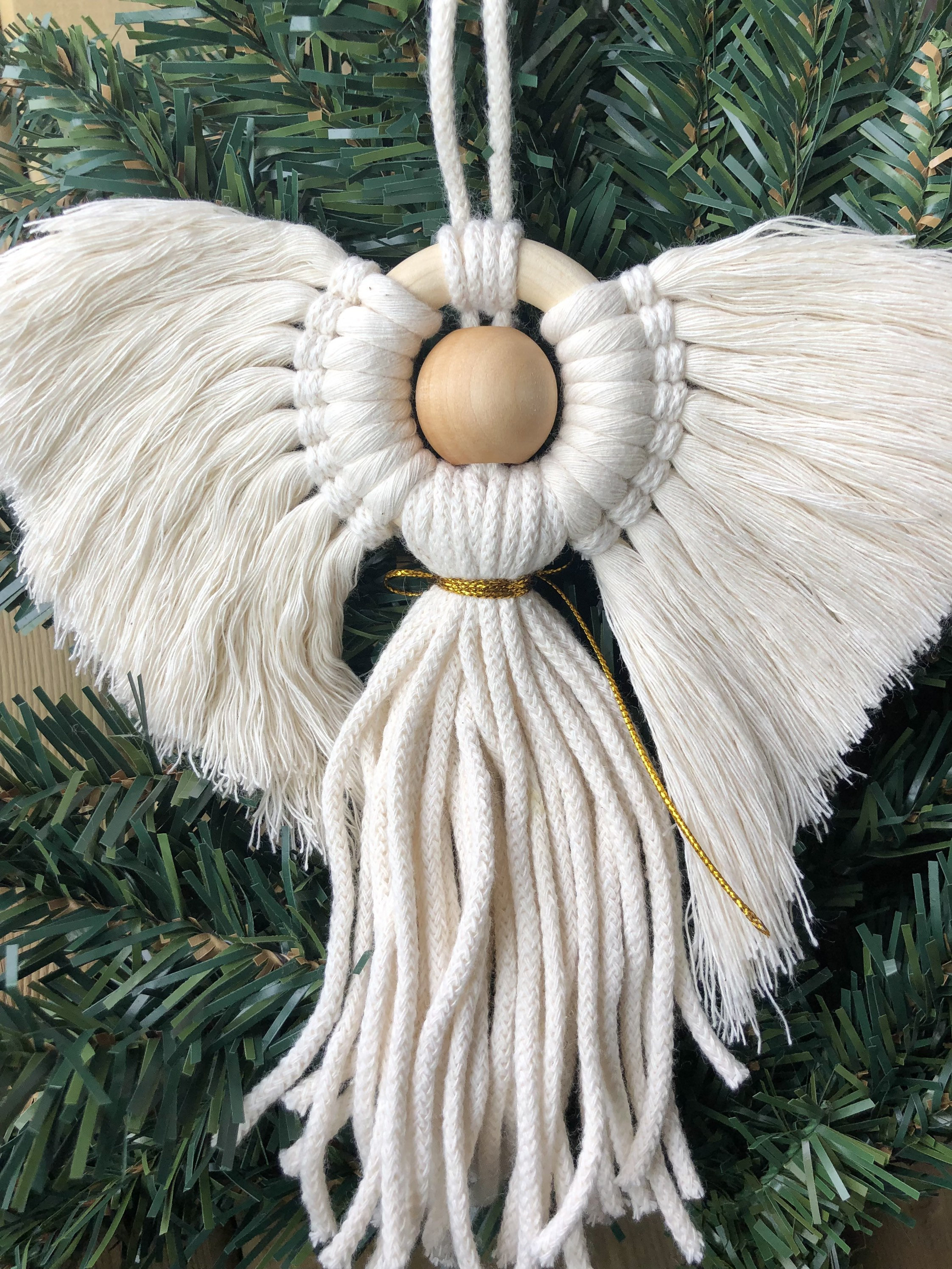 Macrame Angel Ornament Pattern: DIY Christmas Tree Decor (PDF Pattern ...