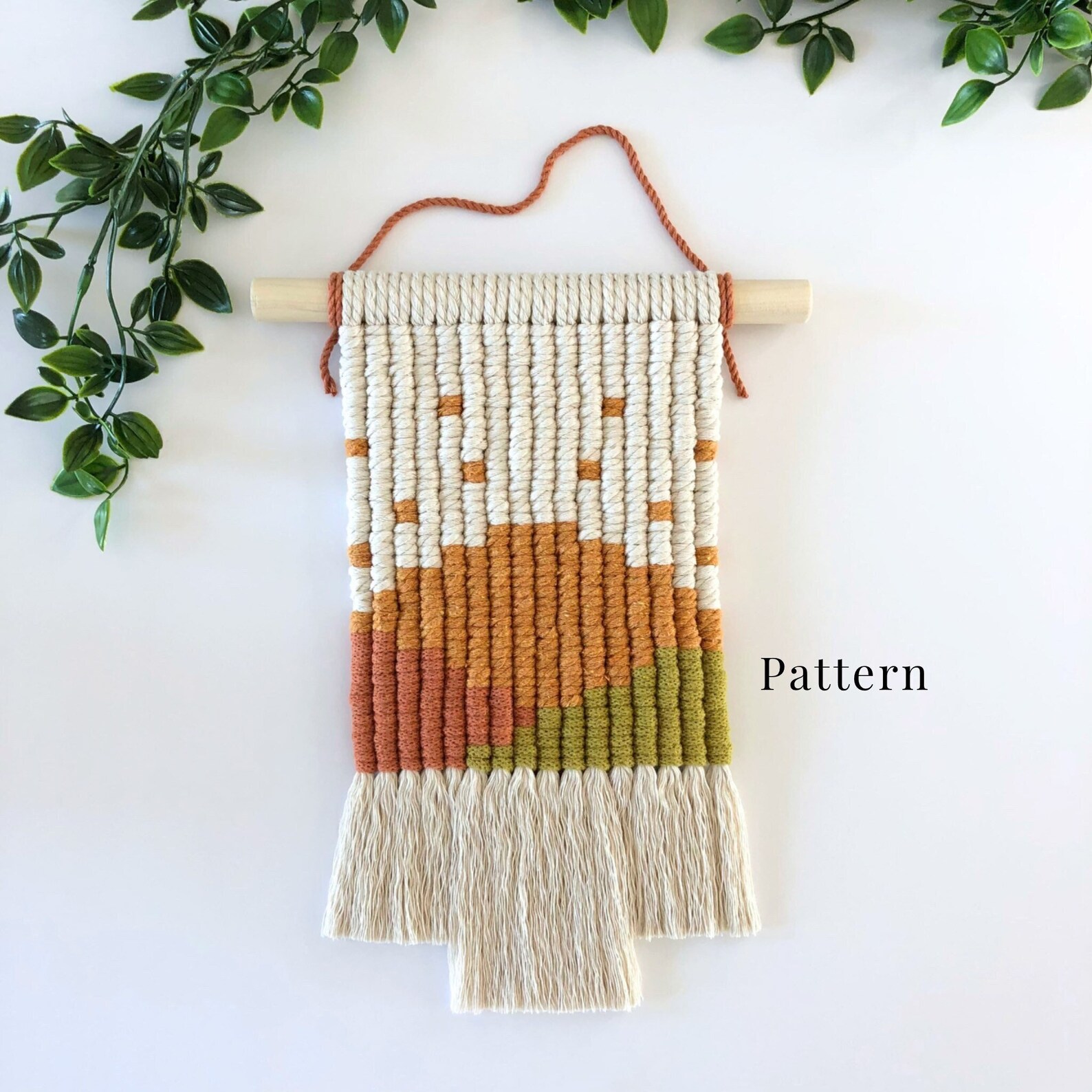 Macrame Tapestry Pattern: Pixel Art Sunrise Landscape (PDF Pattern) - Etsy