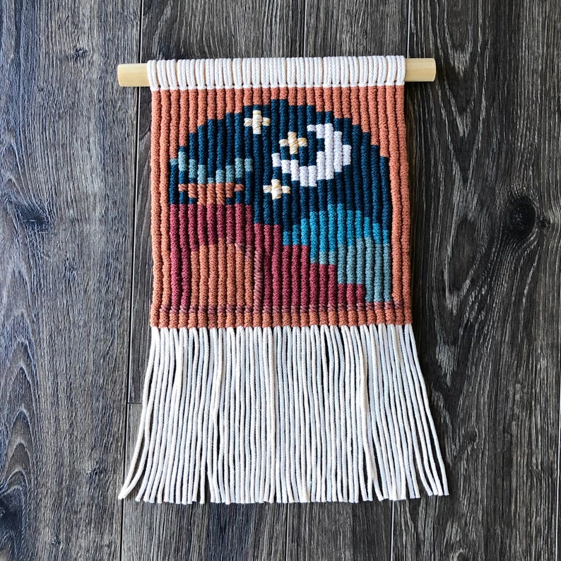 Macrame Pattern Wall Hanging Pixel Art Pattern Macrame - Etsy