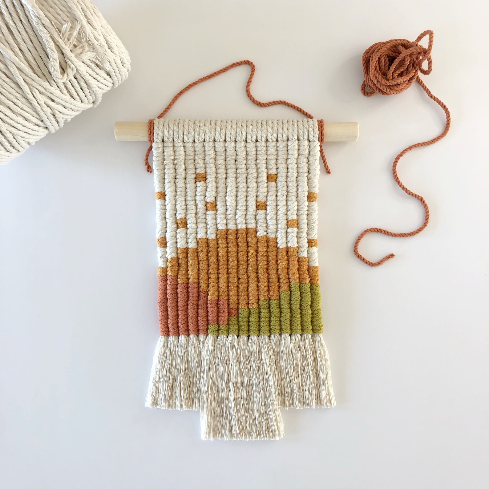 Macrame Tapestry Pattern: Pixel Art Sunrise Landscape (PDF Pattern) - Etsy