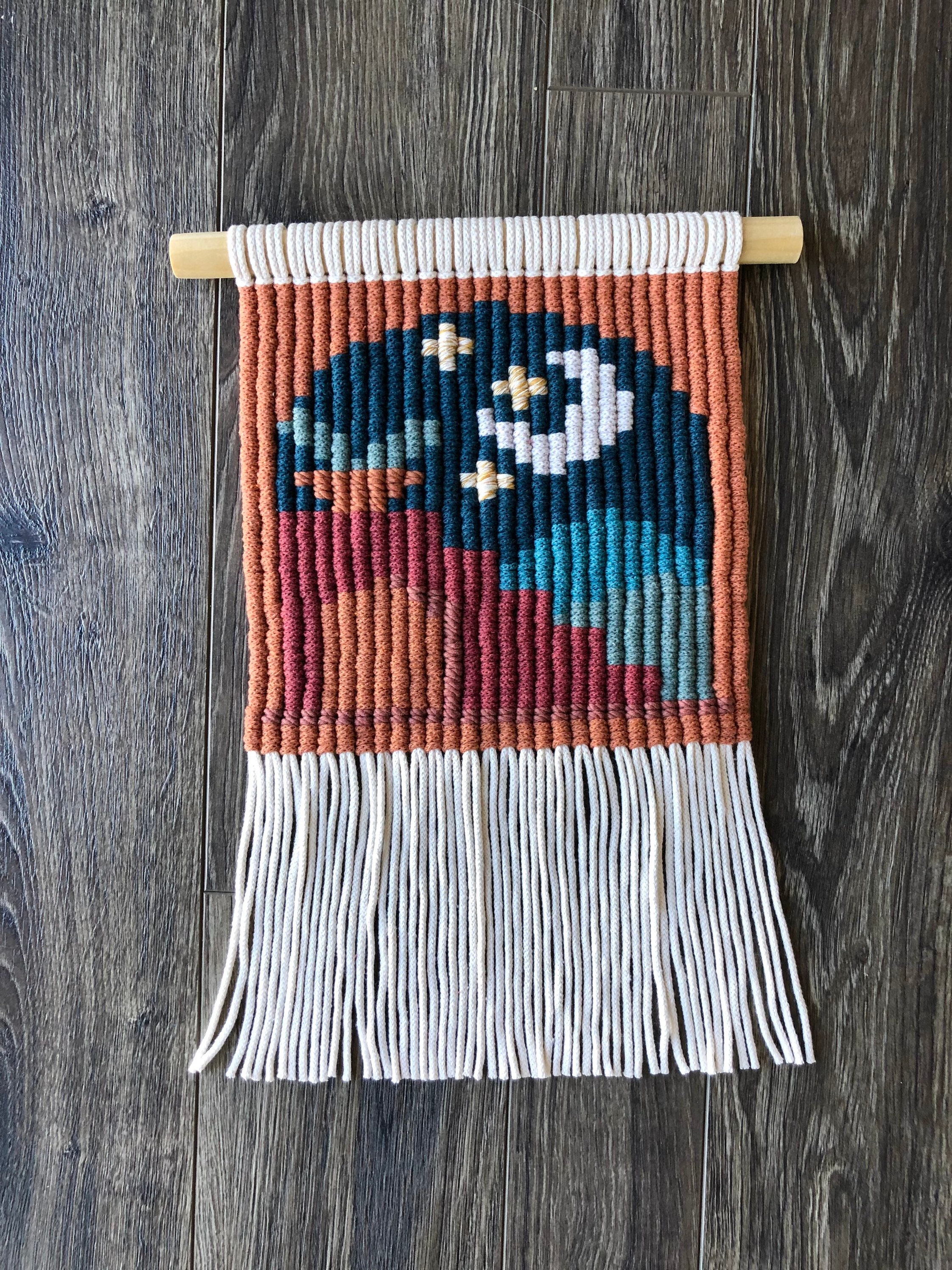 Macrame Pattern Wall Hanging Pixel Art Pattern Macrame - Etsy