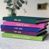 Personalised Notebook Foil-blocked in Gold Handbound in 10 Coloured ...