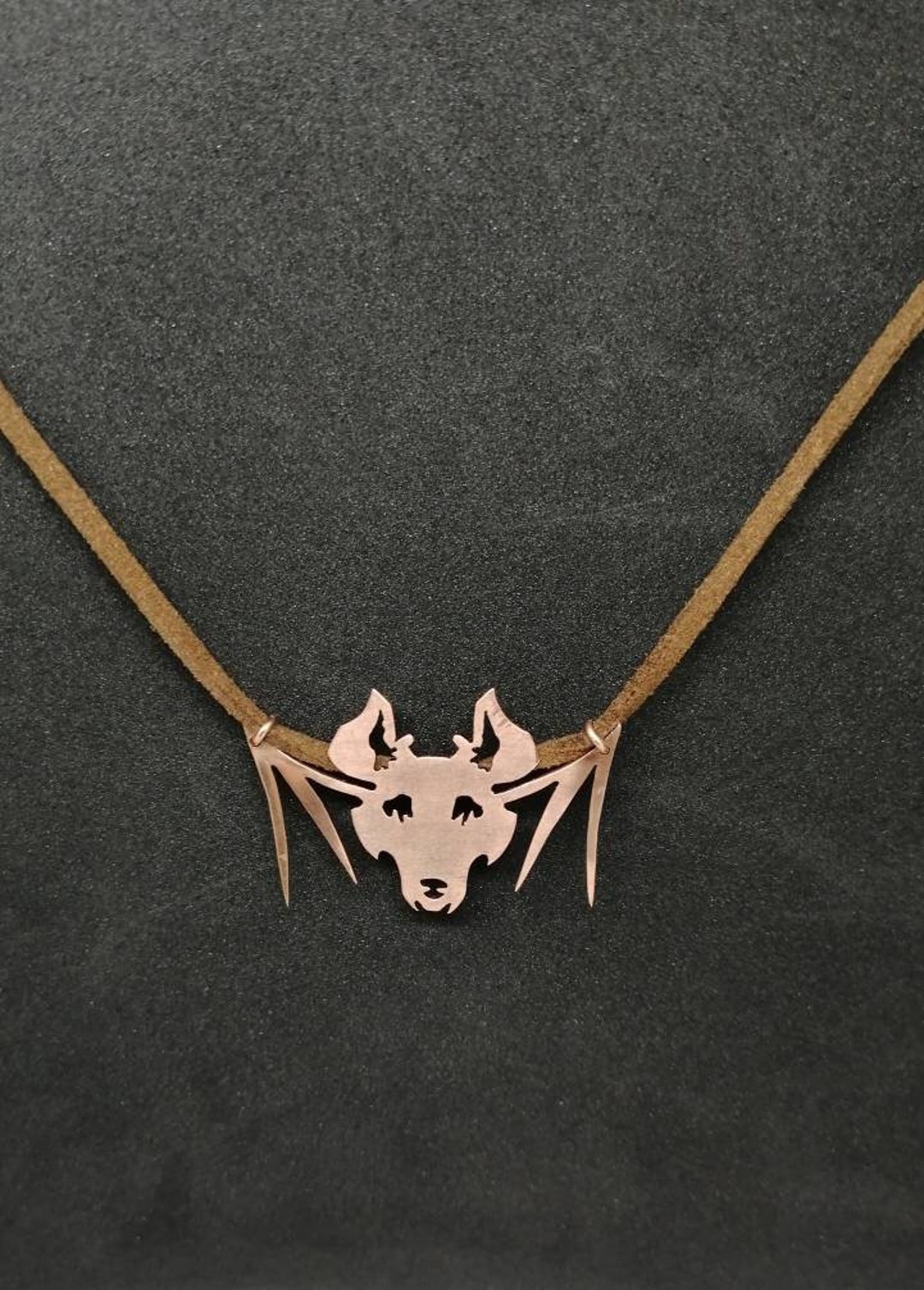 Handmade Copper Bat Pendant: Halloween Necklace - Etsy