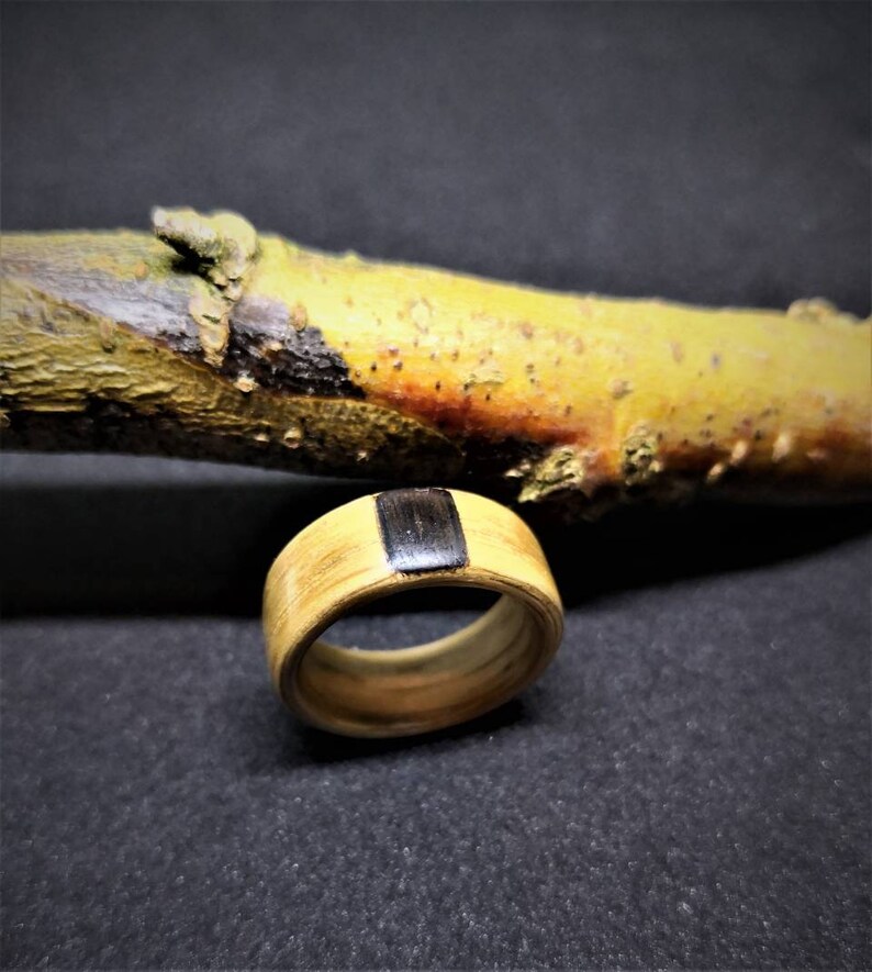 Black Square Ring Handmade Bentwood Ring Wood Jewellery Design - Etsy
