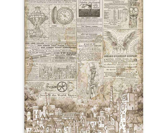 A3 Rice Paper Sheet Stamperia DFSA3079 Sir Vagabond THE TRAVELER - Etsy