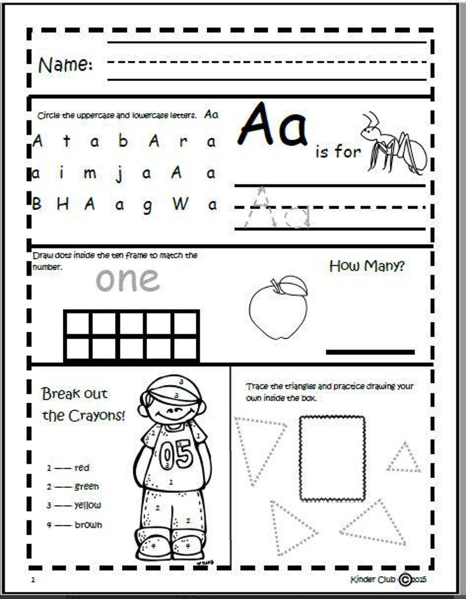 Worksheets: Morning Work for Preschool Kindergarten and Homeschool - Etsy